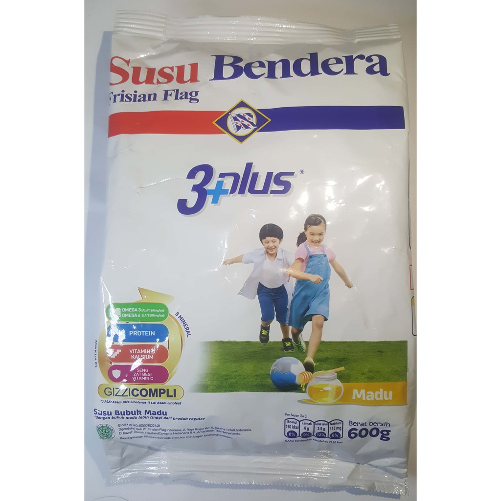 Jual Susu Bendera Frisian Flag Susu Bubuk Madu 3 Plus 600g | Shopee ...