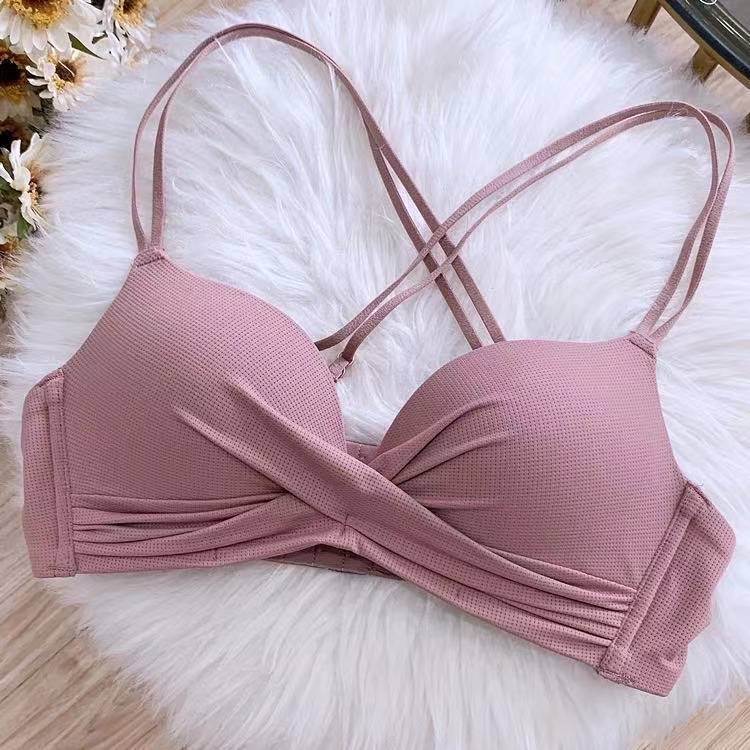 Jual BH Seamless deep v cross women bra | Shopee Indonesia