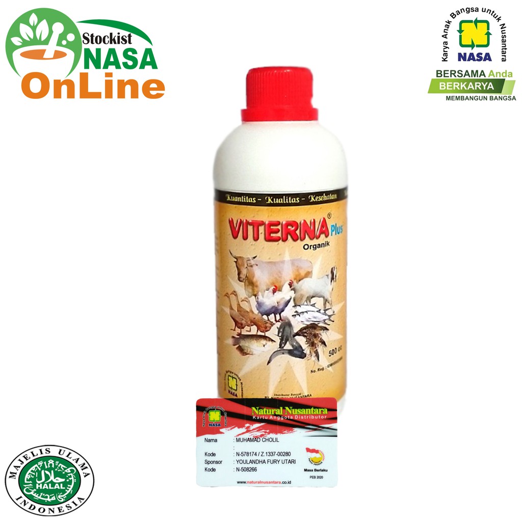 Jual Viterna Organik 500cc Vitamin Ternak & Ikan / Stockist Nasa Online ...