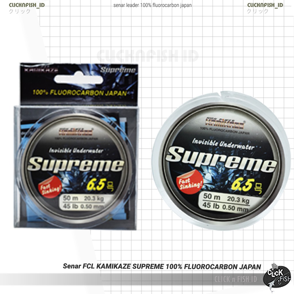Jual SENAR LEADER KAMIKAZE SUPREME FC 50M - 100% FLUOROCARBON JAPAN Benang Pancing Leder ...