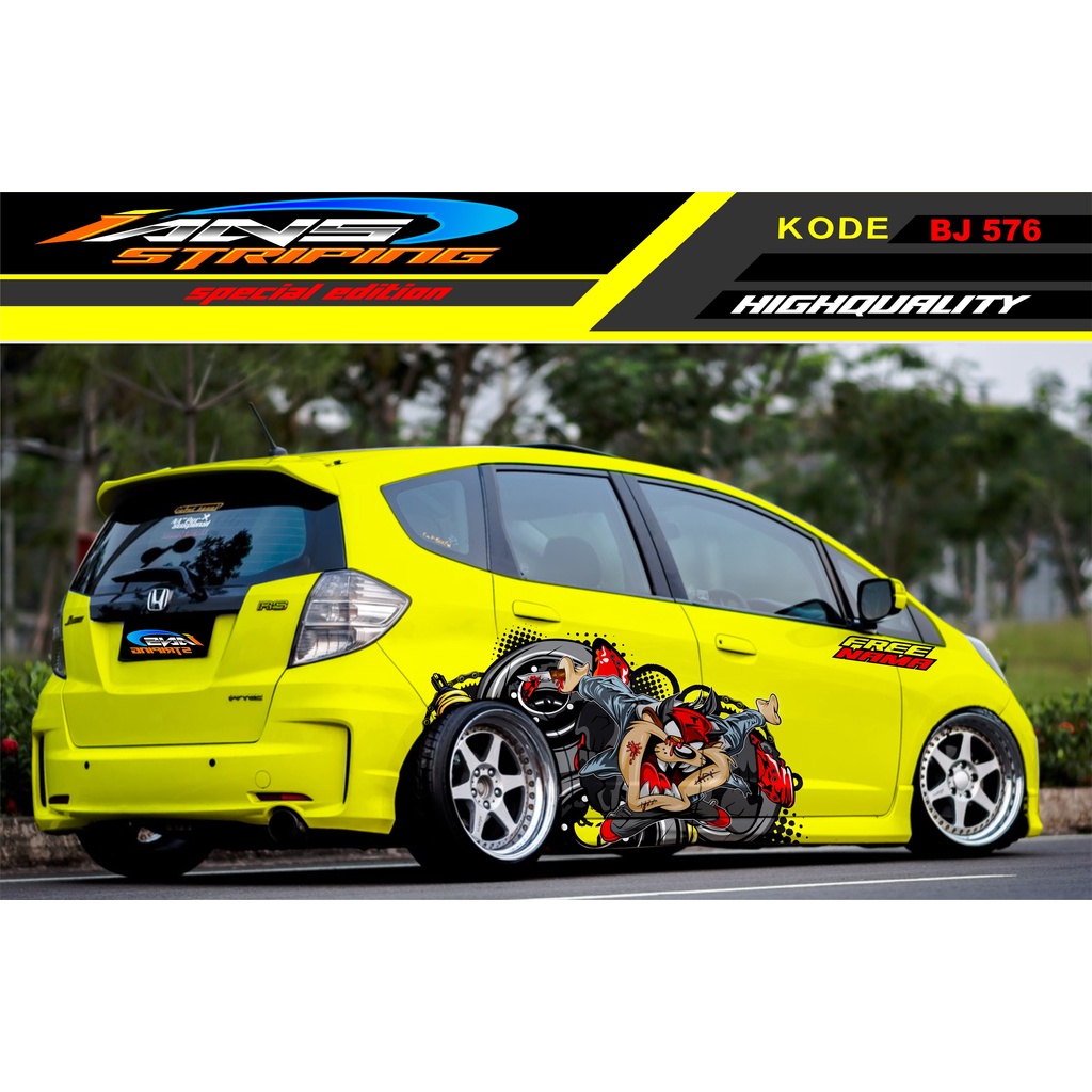 Jual STIKER VARIASI MOBIL JAZZ AVANZA BRIO / STICKER TASMANIA / DECAL ...
