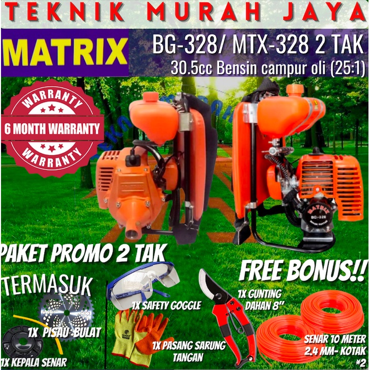 Jual MATRIX Mesin Potong Rumput Gendong MTX 328 BG 328 2 tak Termurah ...