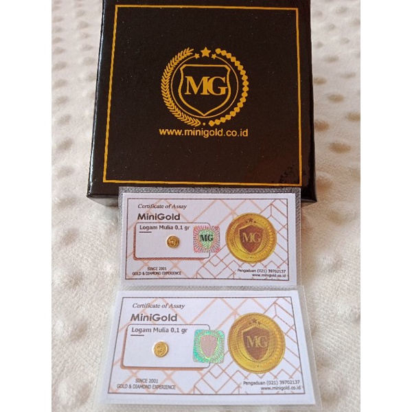 Jual Minigold 0,1 gram White Series Emas Koin Logam Mulia 24K | Shopee ...