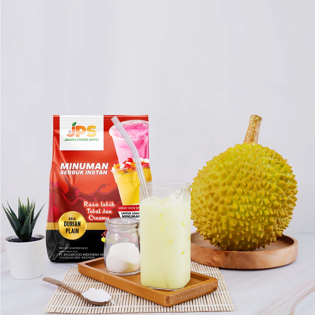 Jual Powder Drink JPS Bubuk Minuman Rasa DURIAN PLAIN 1Kg | Shopee ...