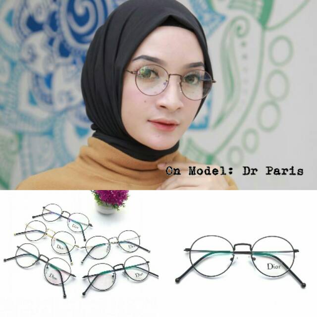 Jual frame Kacamata Minus besi Bulat Paris Pria Wanita Terbaru Keren ...