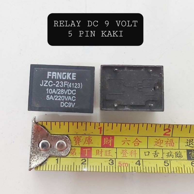 Jual RELAY DC 9 VOLT 5 PIN KAKI 10A | Shopee Indonesia