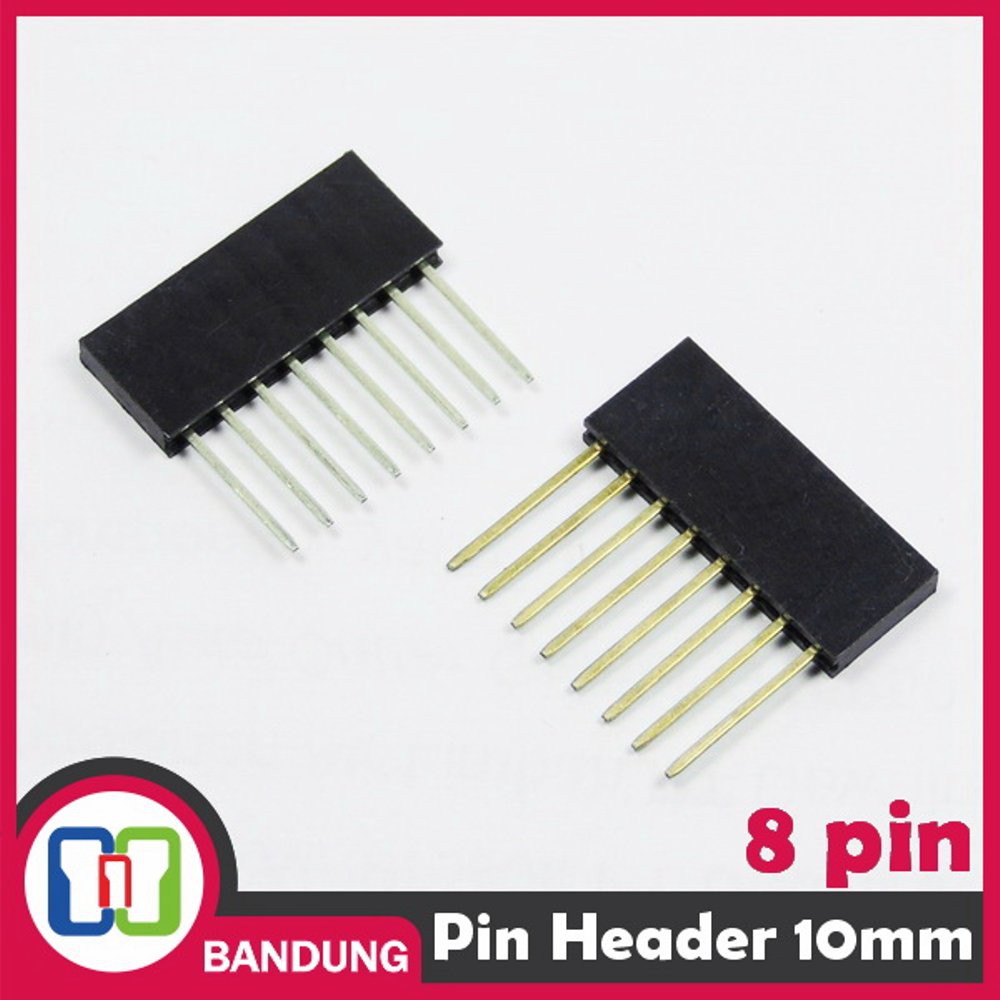 Jual CNC PIN HEADER FEMALE 8 8P 10MM LONG STACKABLE FOR ARDUINO UNO ...