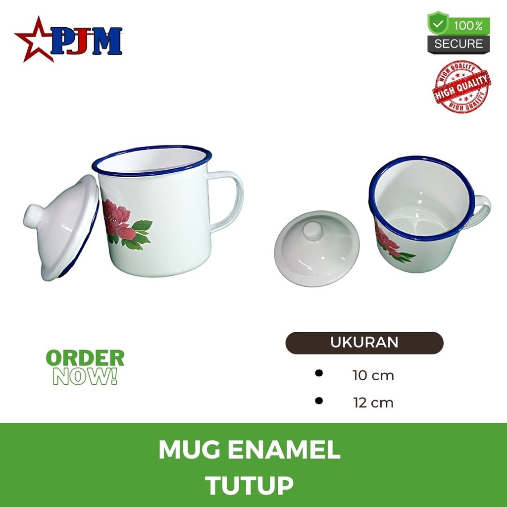Jual MUG ENAMEL TUTUP Uk. 12cm (1 KOLI ISI 72 Pcs ) | Shopee Indonesia