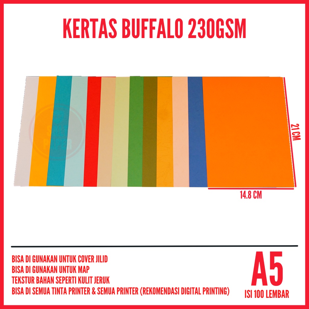 Jual Kertas Buffalo A5 isi 100 lembar / Karton Buffalo A5 | Shopee ...