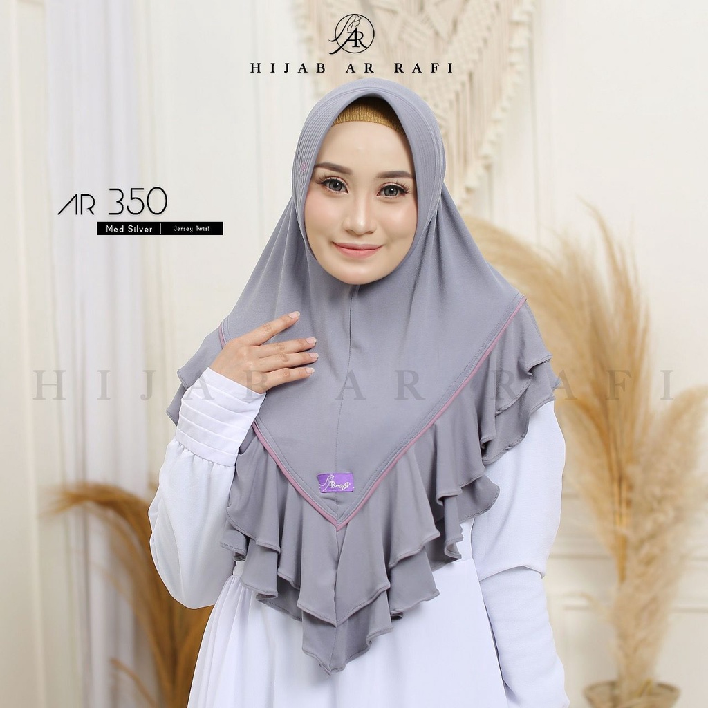 Jual Hijab Arrafi Terbaru AR 350 STD Ped Antem Polos Hijab Instan ...