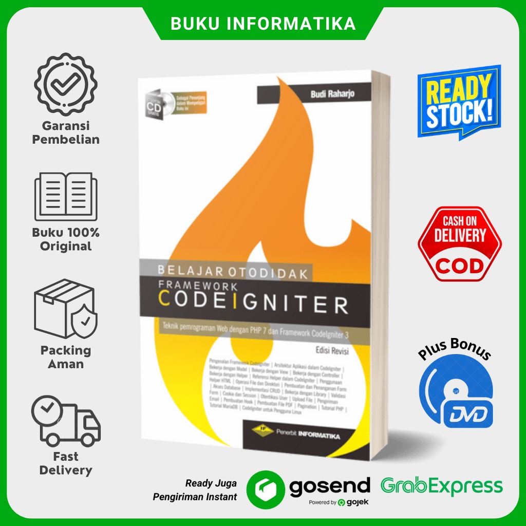 Jual Buku Belajar Otodidak Framework Codeigniter Edisi Revisi + Bonus CD | Shopee Indonesia