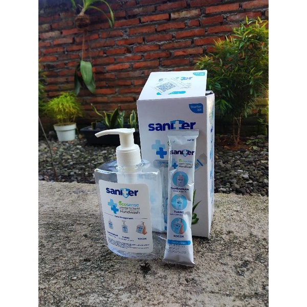 Jual Saniter handwash powder to liquid (botol+Refill) | Shopee Indonesia