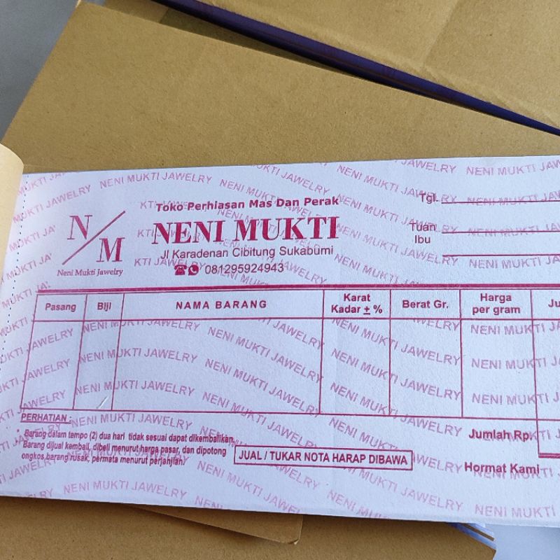 Jual KWITANSI / NOTA EMAS 1PLY | Shopee Indonesia
