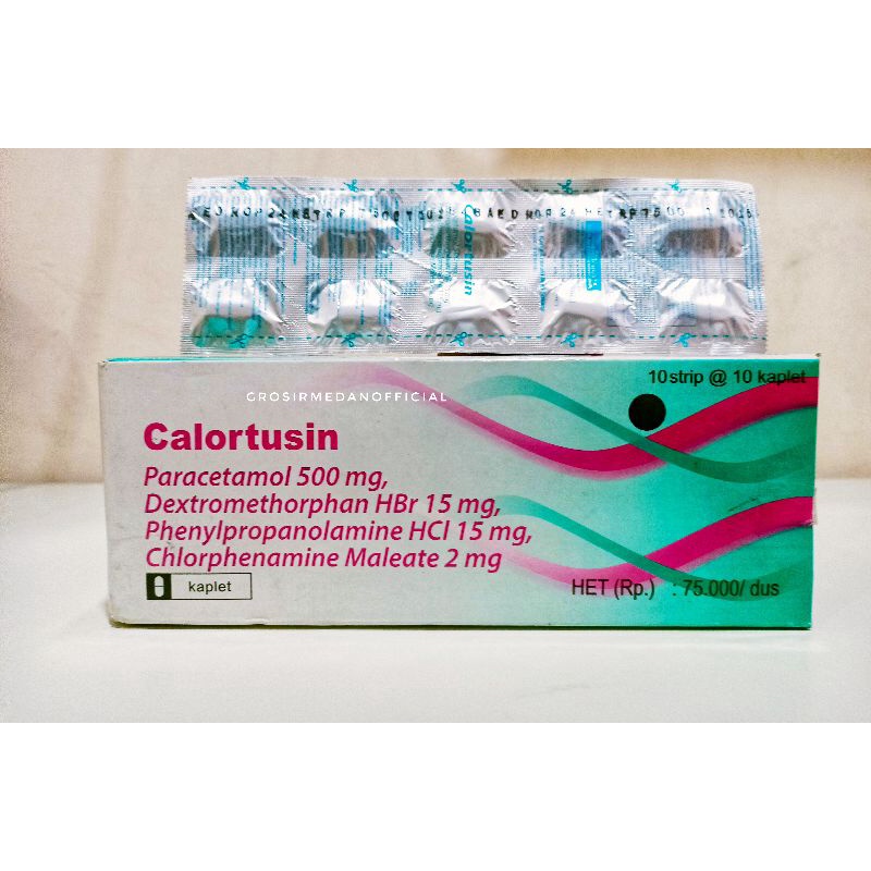 Jual CALORTUSIN KAPLET RAMA - TABLET DEMAM BATUK PILEK FLU | Shopee ...