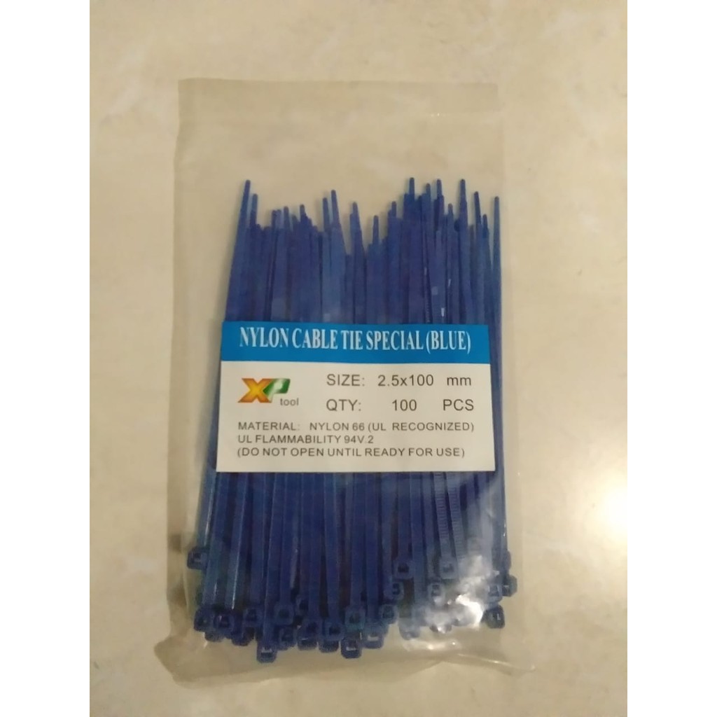 Jual KABEL TIES 2.5 x 100 MM WARNA BIRU - 100 PCS | Shopee Indonesia
