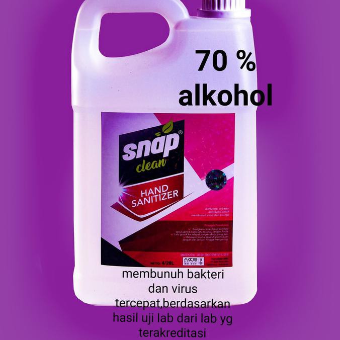 Jual hand sanitizer snap clean 4 liter | Shopee Indonesia