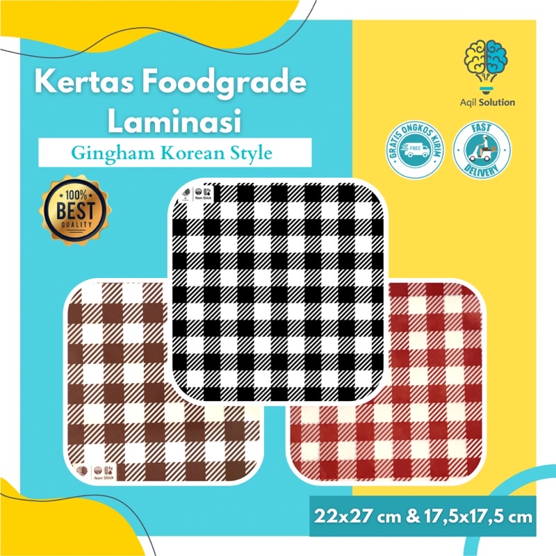 Jual (17,5x17,5 = 100 pcs ) PREMIUM - Kertas Foodgrade Laminasi / Alas ...