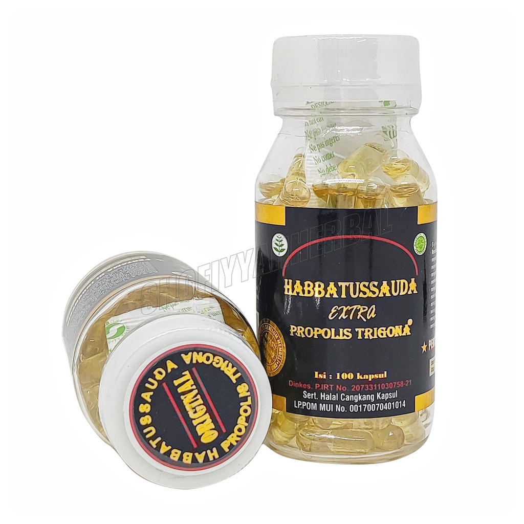 Jual HERBAL UMS 100 KAPSUL Habbatussauda Extra Propolis Trigona ...