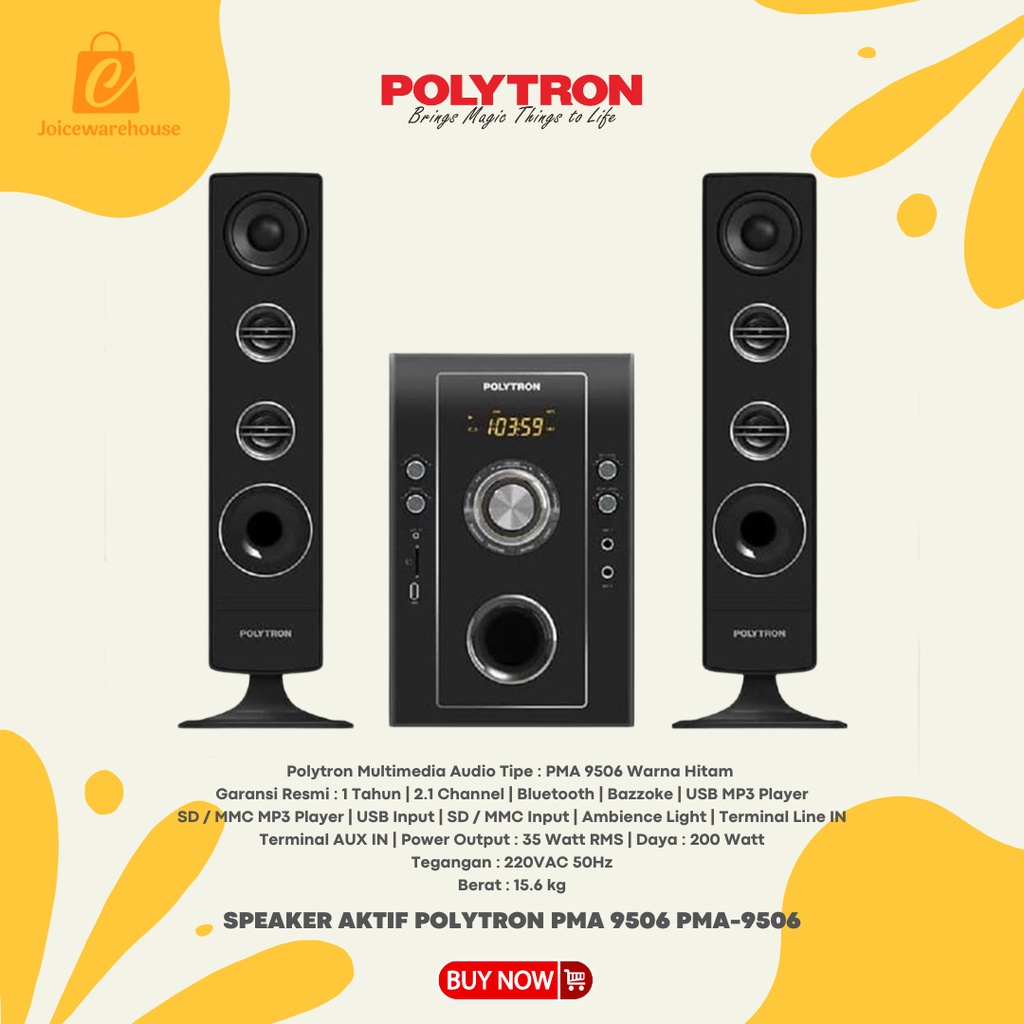 Jual SPEAKER AKTIF POLYTRON PMA 9526 / PMA-9506 | Shopee Indonesia