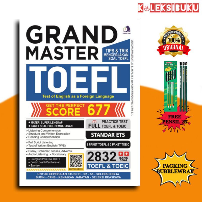 Jual BUKU TOEFL GRAND MASTER TOEFL / BANK SOAL TOEFL TOEIC | Shopee Indonesia