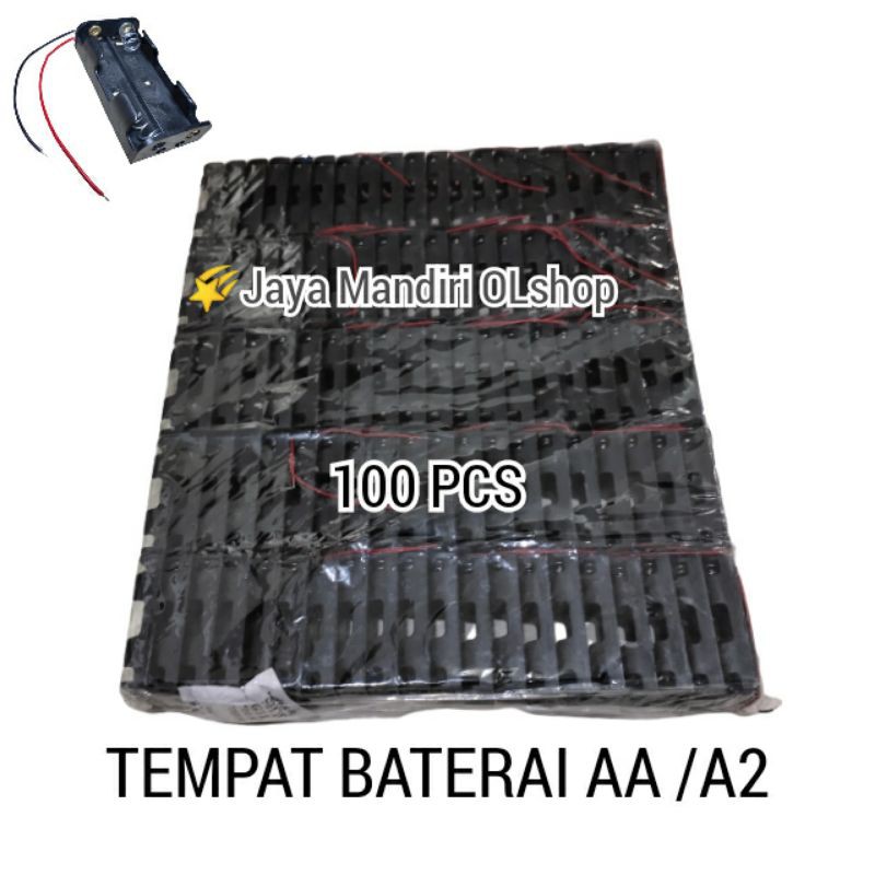 Jual HOLDER / BOX / KOTAK BATERAI A2 100PCS / TEMPAT BATERAI AA 100PCS ...
