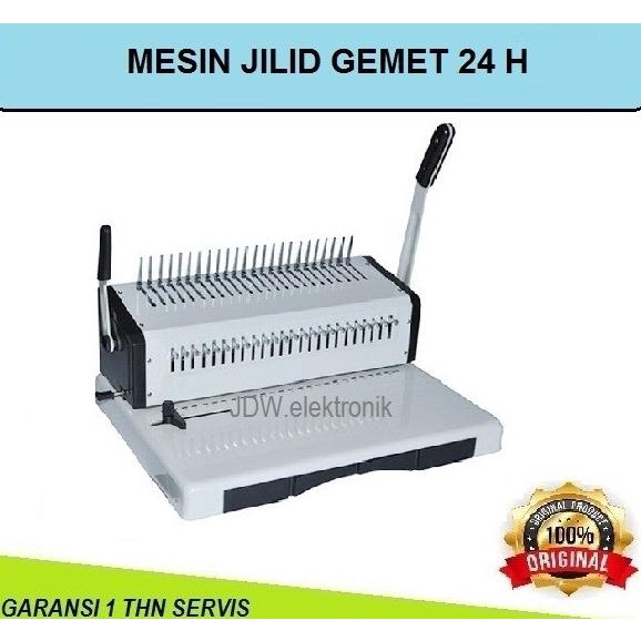 Jual Mesin Jilid Gemet 24 H Spiral Plastik / Binding Machine Gemet 24 H ...