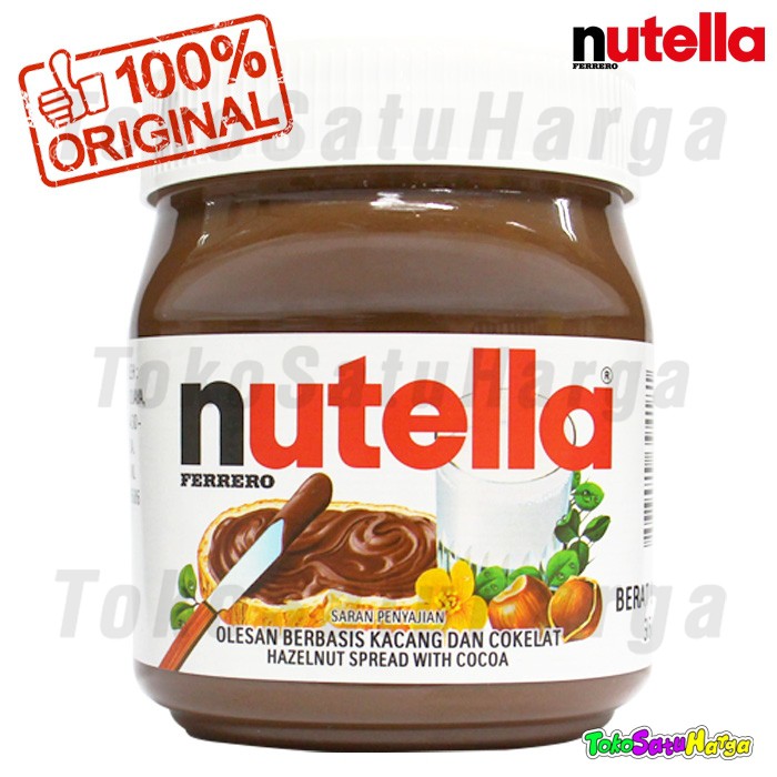 Jual Nutella 350 gram Selai Cokelat Nutela Coklat 350 gr ferrero ...