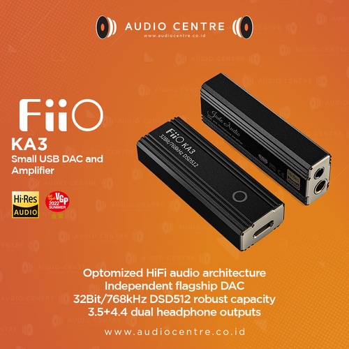 Jual FiiO KA3 Portable Hi-Res USB DAC and Amplifier - Type C | Shopee ...