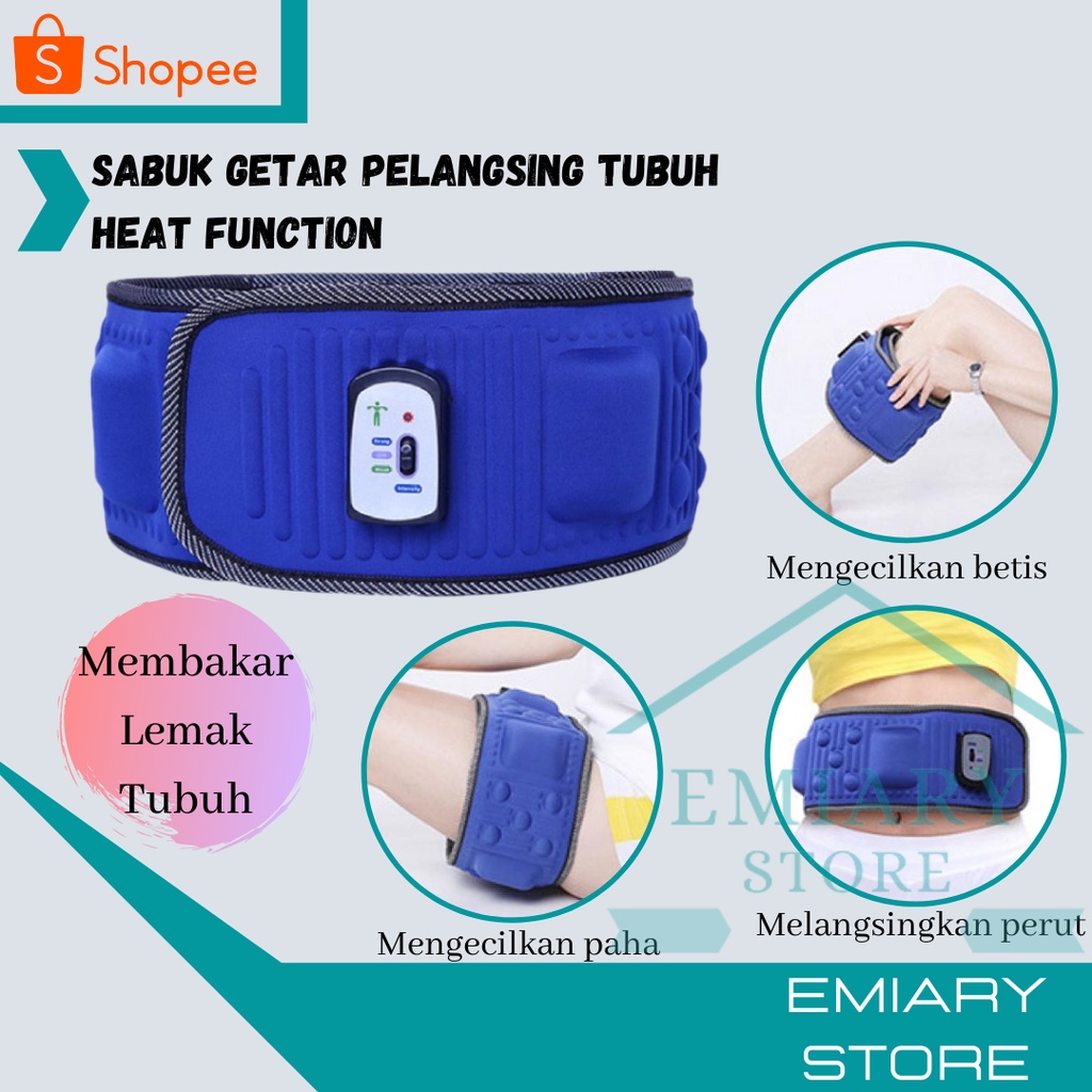 Jual COD Sabuk Getar Pelangsing Tubuh Heat Function - Sabuk Pembakar ...