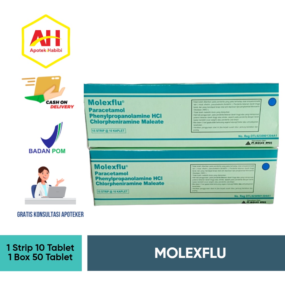 Jual MOLEX FLU MOLEKFLU MOLEKSFLU MOLEX FLU 1 STRIP ISI 10 KAPLET ...