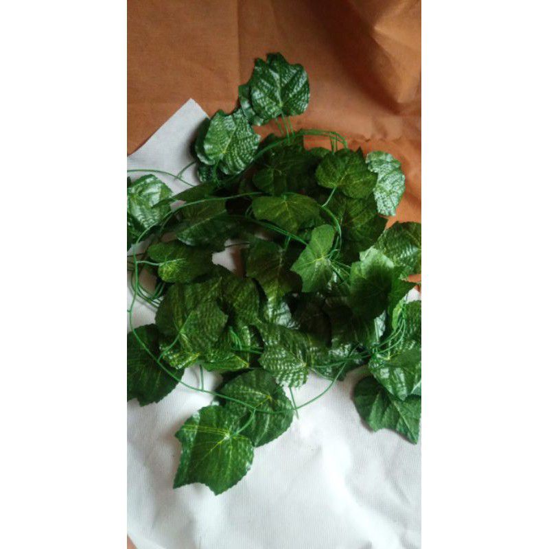 Jual daun rambat anggur artifisial besar, daun rambat imitasi (+- 2 ...