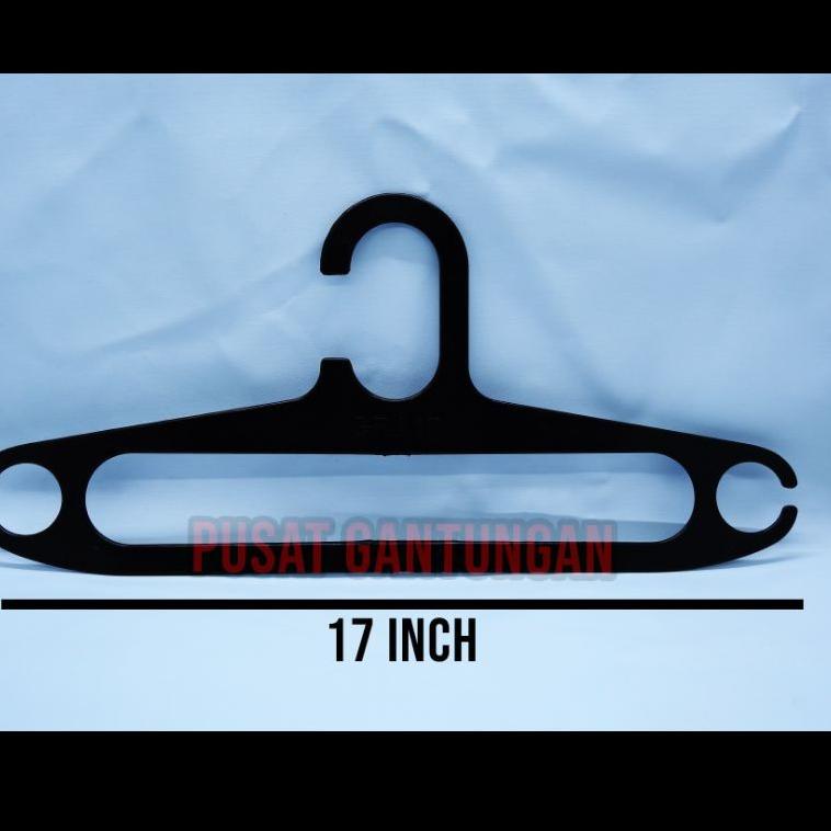 Jual Hanger Plik 17 Inch Hitam | Gantungan Baju Plik Elis 1 Lusin ( isi ...