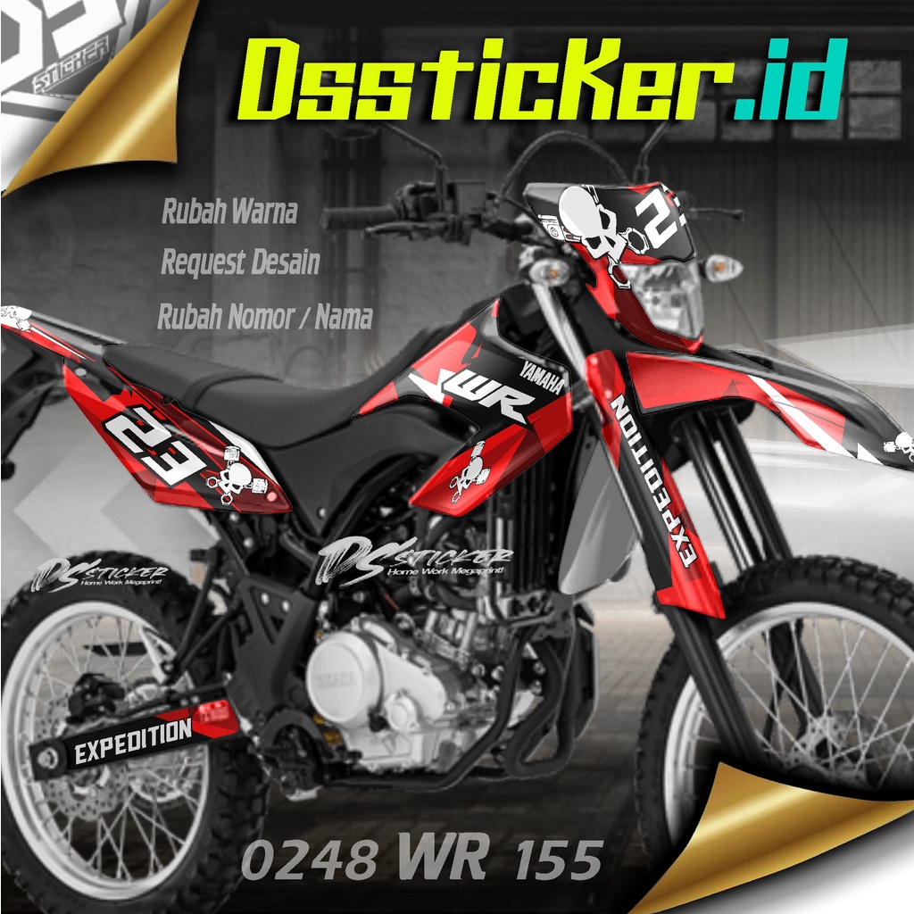 Jual 0248 Stiker Decal Yamaha WR 155 Simpel List Variasi Sticker ...