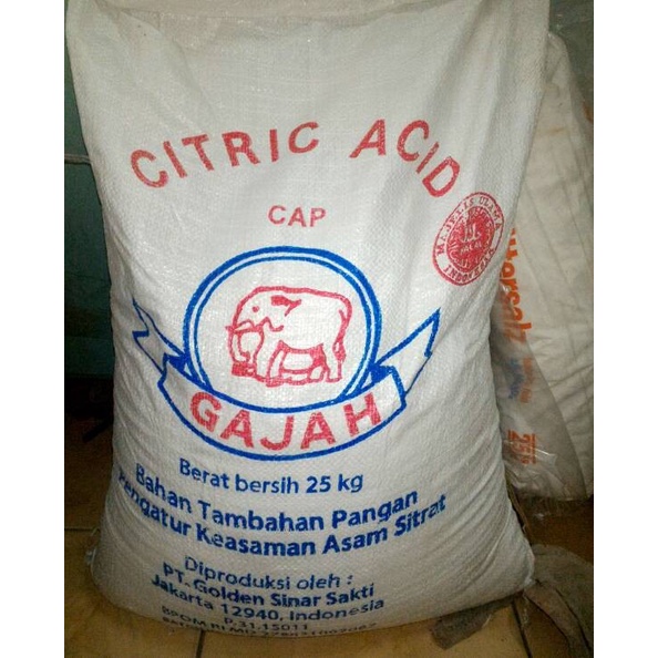 Jual Citric Acid / Citrun Cap Gajah 500gr (Repack) | Shopee Indonesia