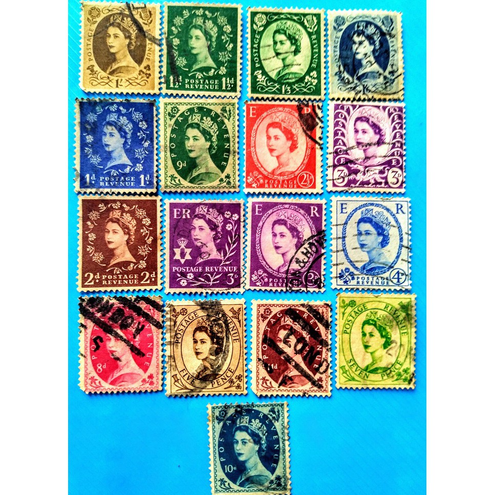 Jual PERANGKO LAMA POSTAGE REVENUE/PERANGKO INGGRIS LAMA/HARGA PER PCS ...