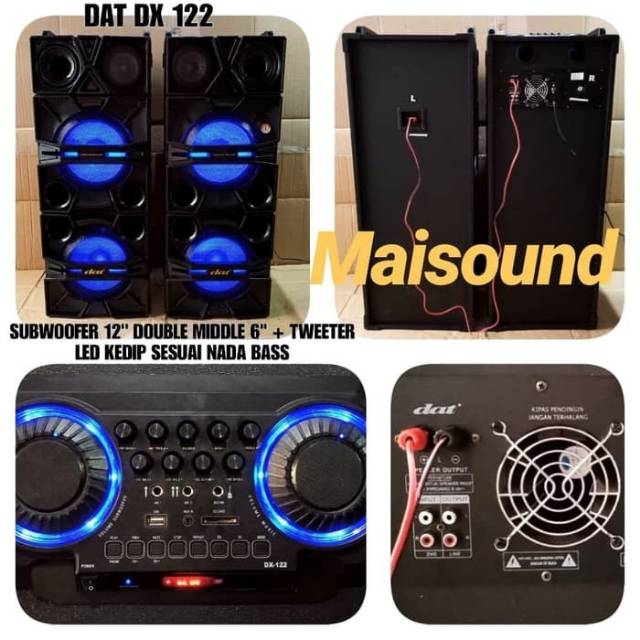 Jual SPEAKER AKTIF PASIF DAT DX122 12 INCH DAT DX 122 SEPASANG | Shopee ...