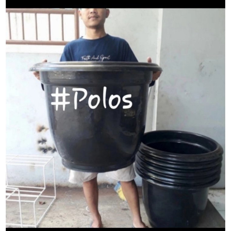Jual pot besar 70 hitam, tabulapot 70 hitam, motif rotan anyam,go jek ...