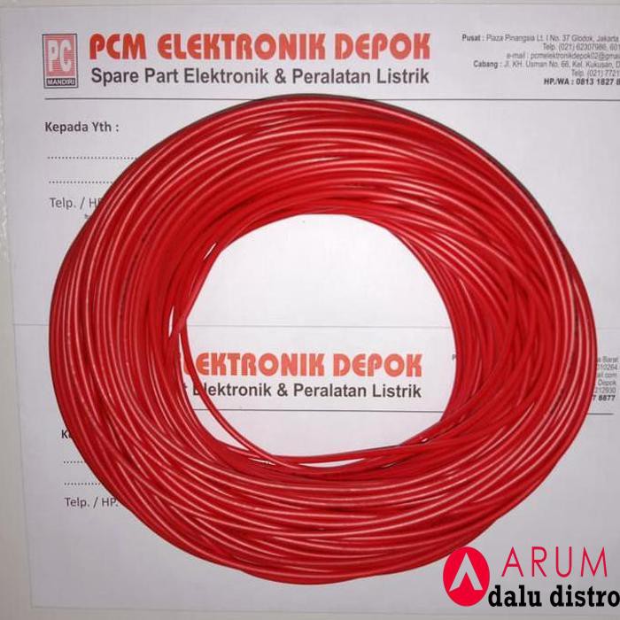 Jual Kabel Serabut Merah Tebal Awg22 Made In Japan Cable Ton Awg Per ...
