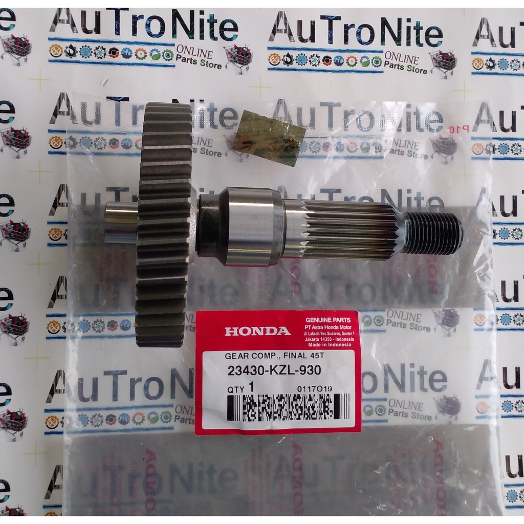 Jual As Roda Belakang Gear Comp Final 45 T 23430-KZL-930 Ori Honda Beat ...