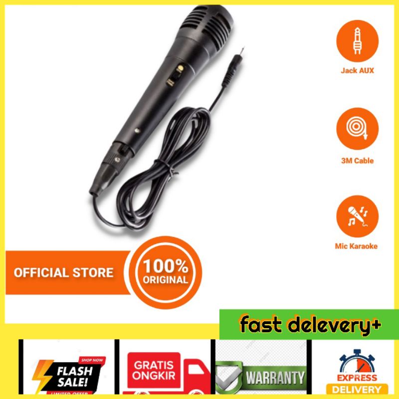 Jual Mic Karaoke Microphone Kabel Mikrohone Mik karaoke | Shopee Indonesia