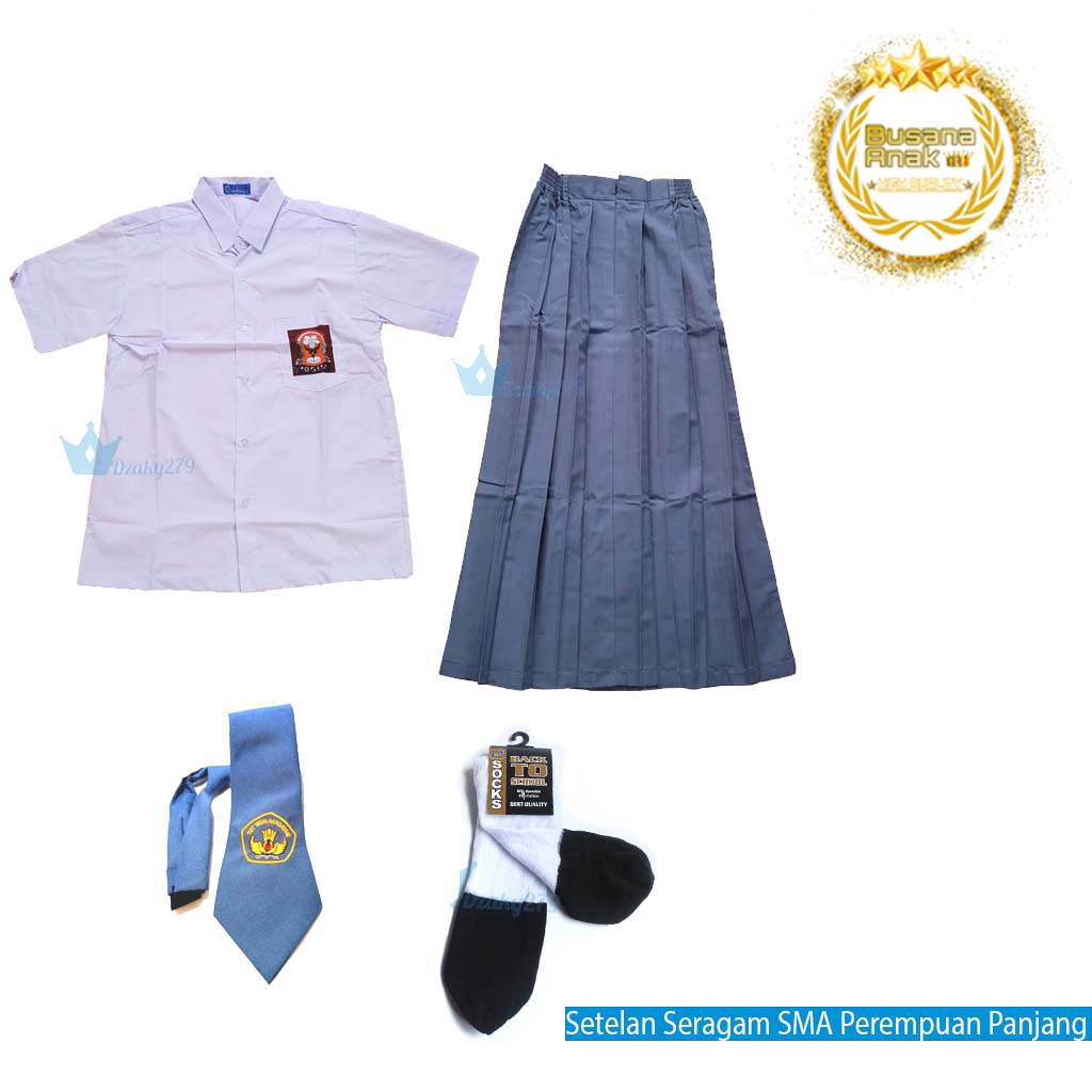 Jual Seragam Sekolah sma Setelan Seragam SMA Perempuan Pendek / Baju Seragam SMA Cewe Lengan ...
