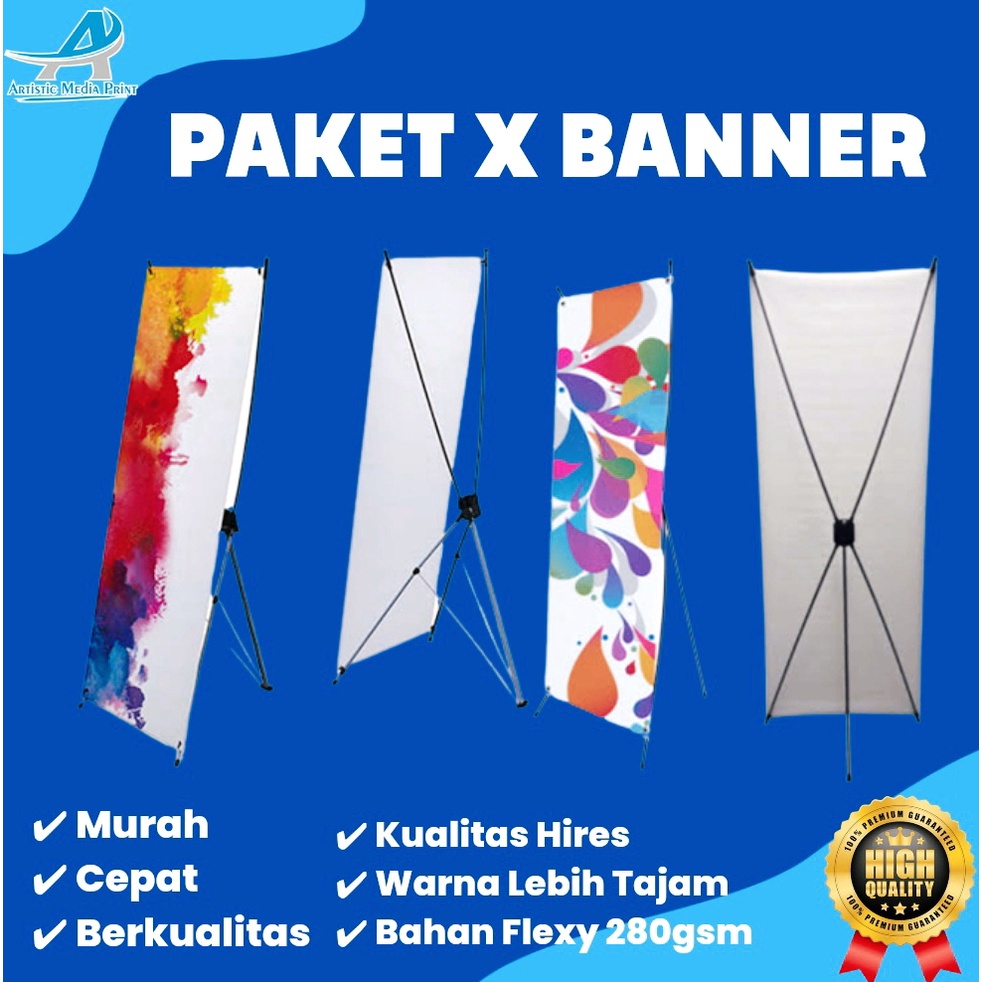 Jual Paket X Banner Murah (X Banner termasuk rangka penyangga) X Banner ...