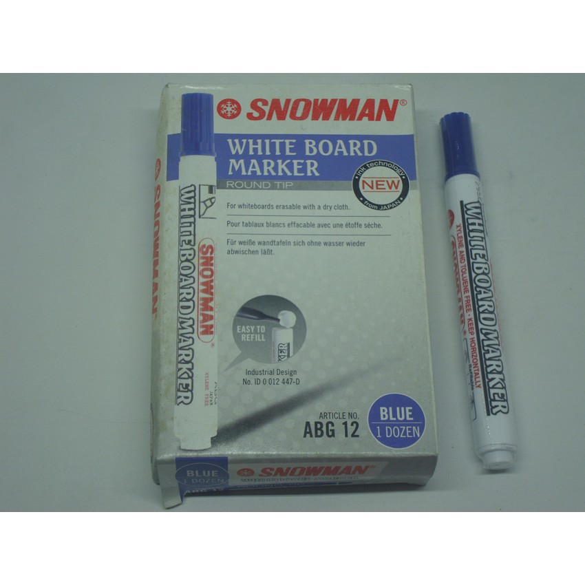 Jual SPIDOL BESAR, SPIDOL WHITE BOARD ABG-12 SNOWMAN HITAM/MERAH/BIRU ...