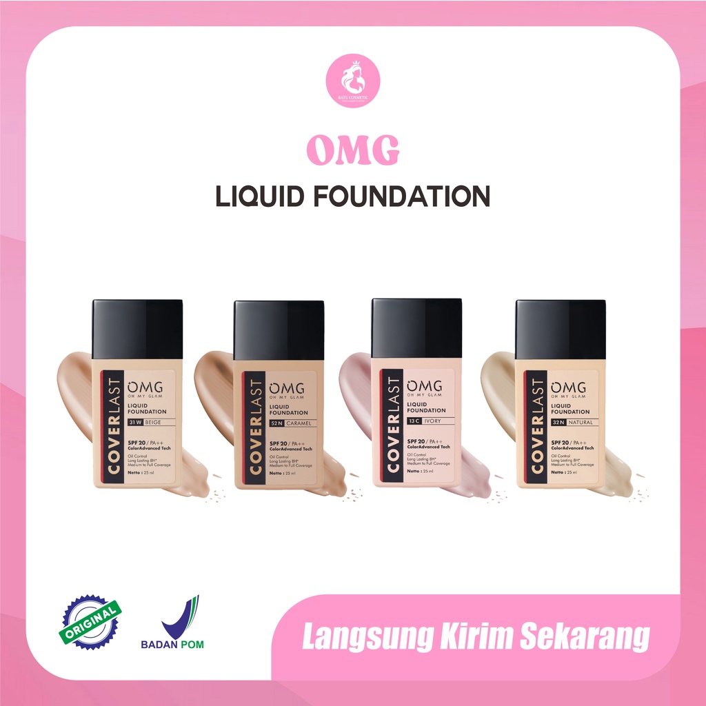 Jual OMG CoverLast Liquid Foundation Alas Bedak | Oh My Glam | SPF 20 ...
