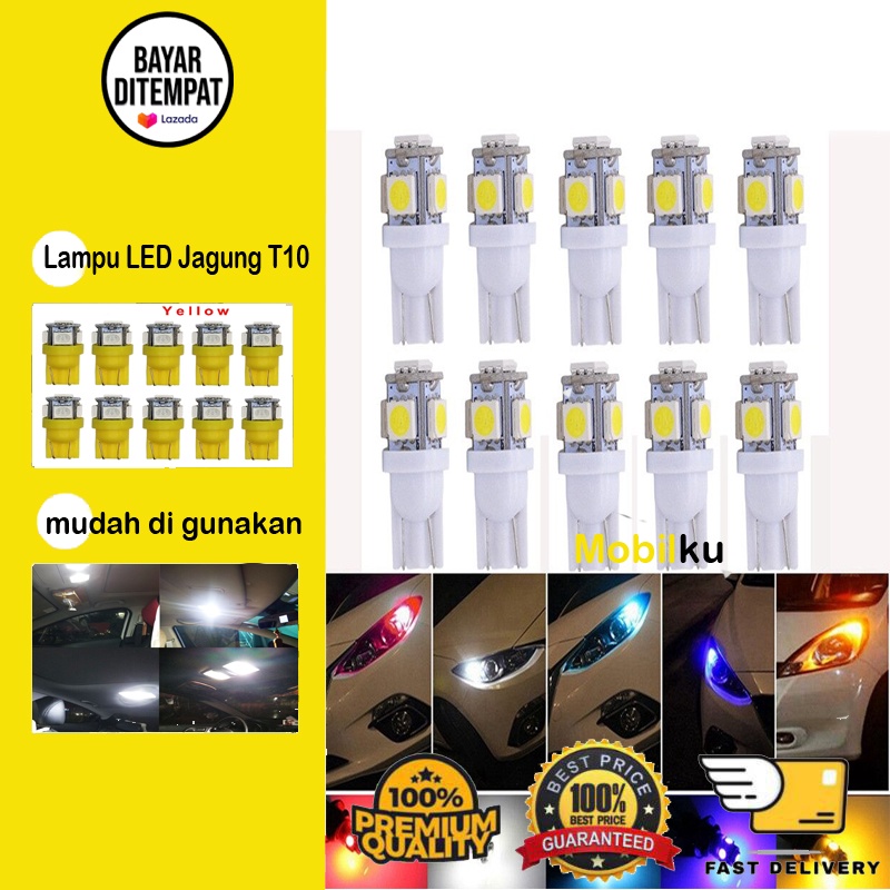 Jual Lampu LED Jagung T10 Senja/kota sein 5mata 5 titik mata Mobil ...