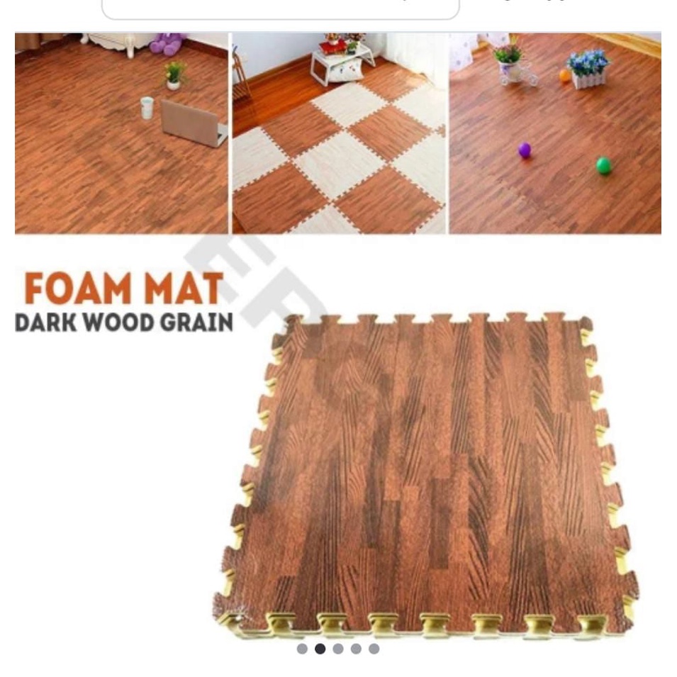 Jual PUZZLE ALAS LANTAI EVA MAT WOOD BAMBU KARPET PUZZLE UK 30 X 30Cm ...