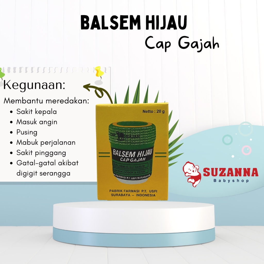 Jual Usfi Balsem Hijau Cap Gajah 20gr | Shopee Indonesia