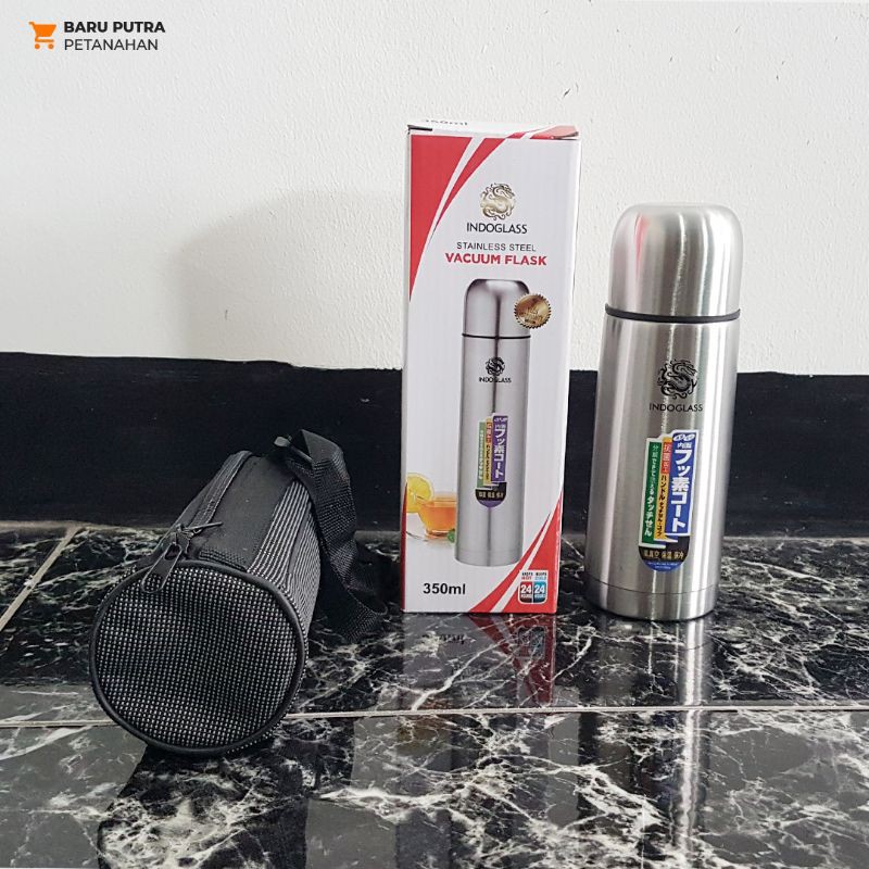 Jual BOTOL TERMOS STAINLESS STEEL INDOGLASS VACUUM FLASK 350ML | Shopee ...