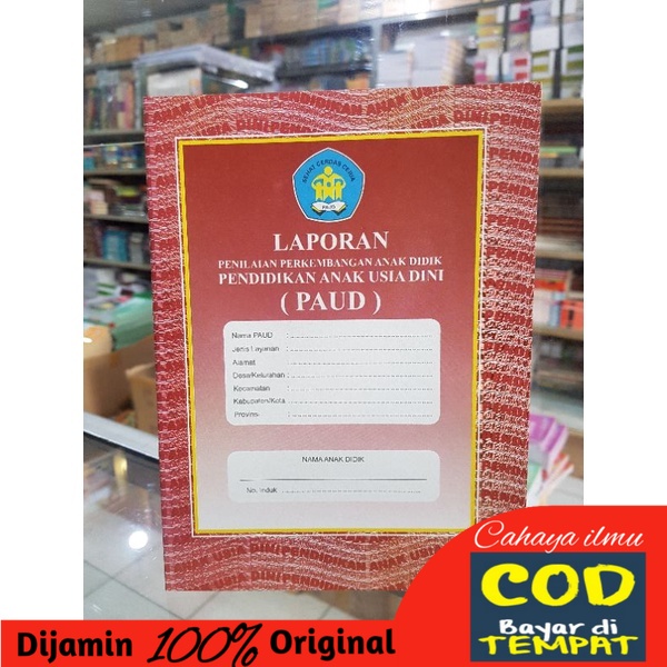 Jual buku laporan perkembangan anak didik PAUD a5 (raport paud) cover ...