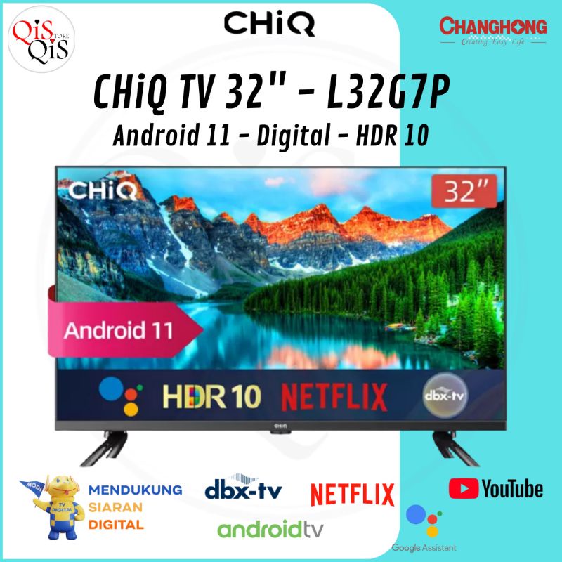 Jual Changhong CHiQ 32 Inch - Android TV - L32G7P | Shopee Indonesia